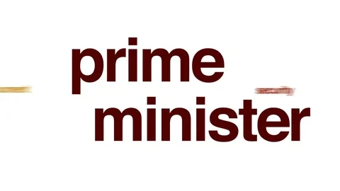 Prime minister animated word cloud. | Stock Video | Pond5