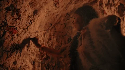 Primitive Prehistoric Neanderthal Child ... | Stock Video | Pond5