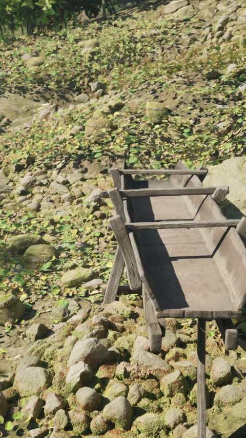 Primitive water supply system from woode... | Stock Video | Pond5