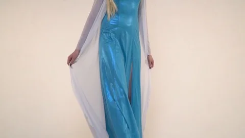 Princess Disney cartoon posing in the st... | Stock Video | Pond5