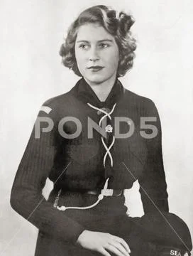Princess Elizabeth, Future Elizabeth Ii, Born 1926. Queen Of The United ...