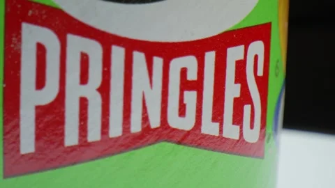 Pringles Sour Cream and Chive can. | Stock Video | Pond5