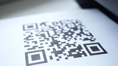 Printer Printing a QR Code on a Paper Cl... | Stock Video | Pond5
