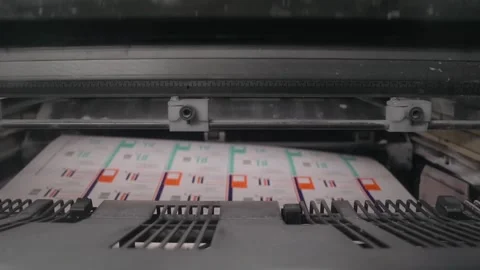 printing press in a printing house, rota... | Stock Video | Pond5