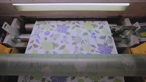Printing on wallpaper, the process of pr... | Stock Video | Pond5