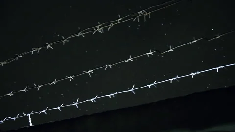 Barbed Wire Night Stock Video Footage | Royalty Free Barbed Wire Night ...
