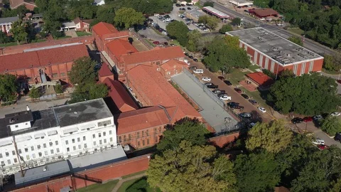 Prison Brick Wall, Buildings and Yards, ... | Stock Video | Pond5