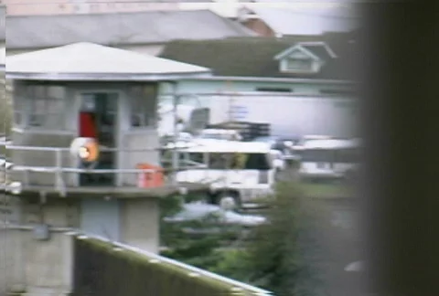 The prison bus arriving, seen through ba... | Stock Video | Pond5