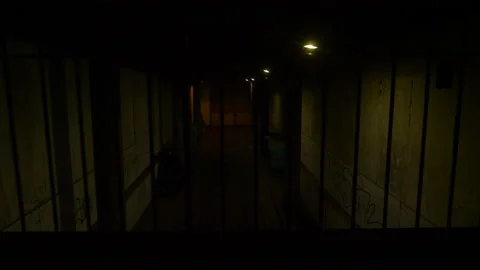 Prison Cell Block Concrete Brick Walls U... | Stock Video | Pond5
