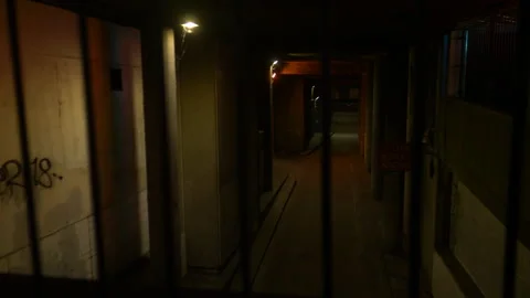 Prison Cell Block Concrete Brick Walls U... | Stock Video | Pond5