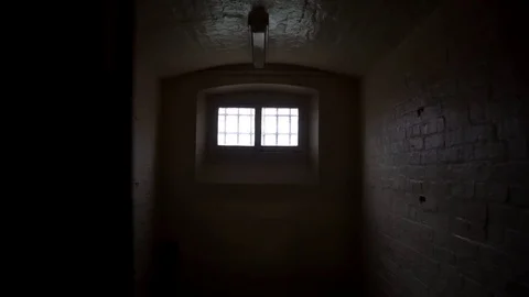 Prison Cell Doors Opens, Window Bars in ... | Stock Video | Pond5