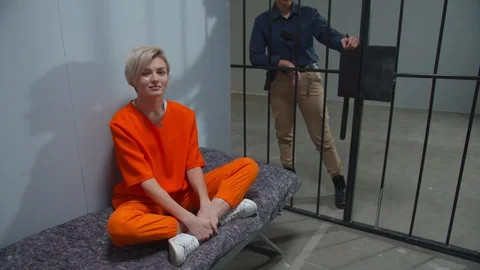 Prison cell in a female prison. Sliding | Stock Video | Pond5