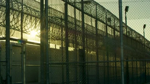 Prison fences or secret military base, d... | Stock Video | Pond5