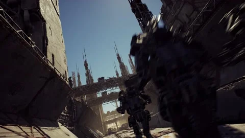 Prison Gate Security: Robots Patrol Futu... | Stock Video | Pond5