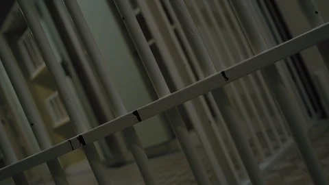 prison, prison cell bars and prison door... | Stock Video | Pond5