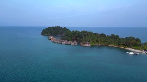 Private Island with luxury cabins in Cam... | Stock Video | Pond5