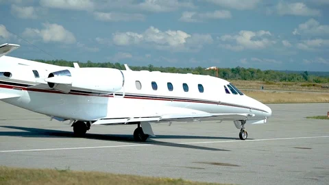 Private Jets Take Off Landing Stock Video Footage | Royalty Free ...