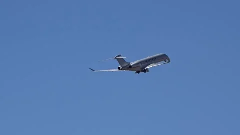 Private Jet Take Off Departure Silhouett... | Stock Video | Pond5