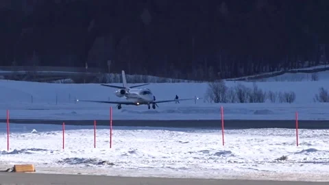 Private Jet Snow Stock Footage ~ Royalty Free Stock Videos | Pond5