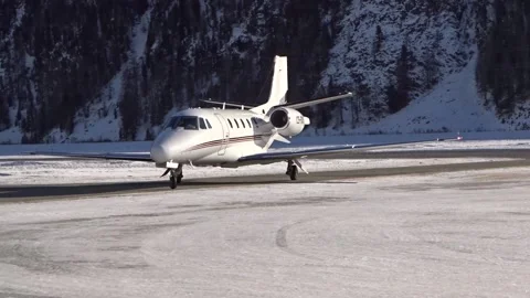 Private Jet Snow Stock Footage ~ Royalty Free Stock Videos | Pond5