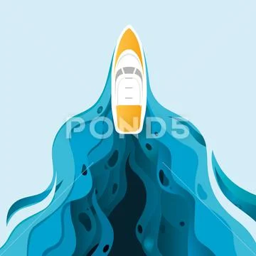 Private speed motor cutter boat isolated on gray background: Royalty ...