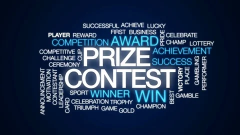 Prize contest animated word cloud, text ... | Stock Video | Pond5