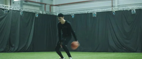 Pro basketball player in motion capture ... | Stock Video | Pond5