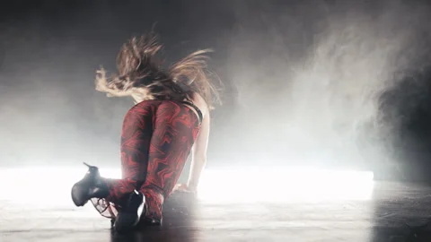 Pro woman dancer performance on floor. H... | Stock Video | Pond5