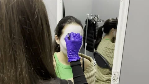Process of applying makeup by a makeup a... | Stock Video | Pond5