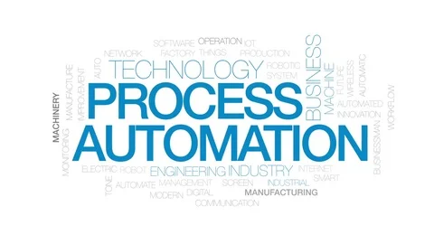 Process automation animated word cloud, ... | Stock Video | Pond5