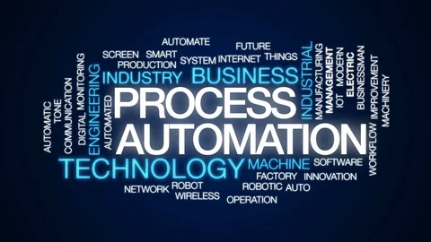 Process automation animated word cloud, ... | Stock Video | Pond5