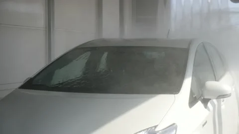 Process of car washing with driver insid... | Stock Video | Pond5