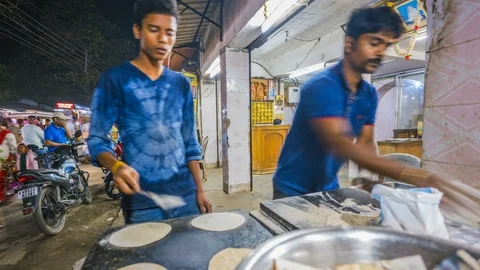 Process of chapati making, 4k time lapse | Stock Video | Pond5