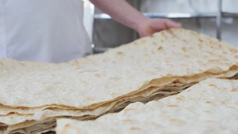 The process of cooking Armenian lavash i... | Stock Video | Pond5