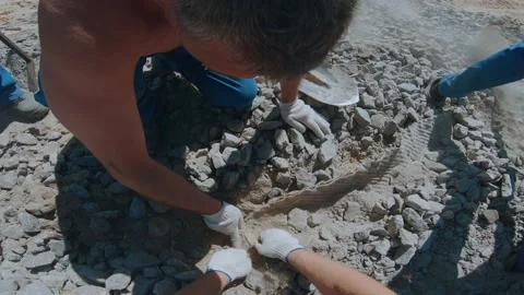The process of digging out materials fro... | Stock Video | Pond5