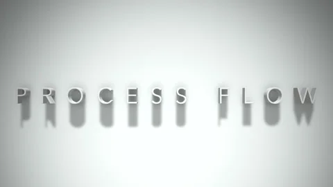 process flow 3D title animation white te... | Stock Video | Pond5