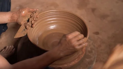 The process of forming or making pottery... | Stock Video | Pond5