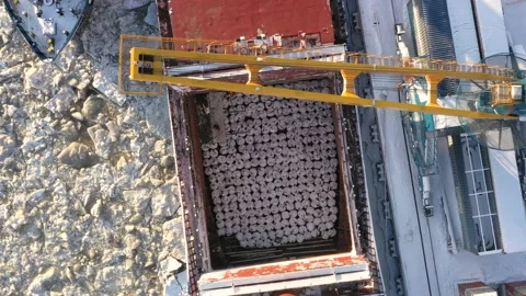 The process of loading a vessel. | Stock Video | Pond5