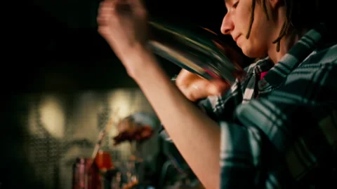 The process of making a cocktail in a ba... | Stock Video | Pond5
