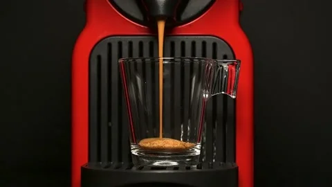 Process of making coffee by coffee machi... | Stock Video | Pond5