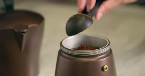 Process of making coffee in typical Ital... | Stock Video | Pond5