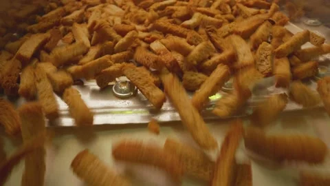 The process of making crackers. Cracker ... | Stock Video | Pond5