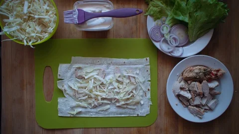 The process of making shawarma with fema... | Stock Video | Pond5