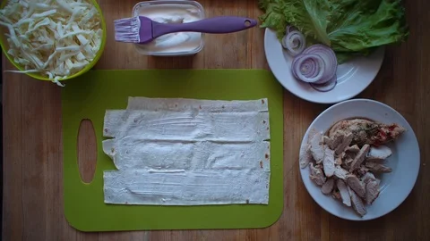The process of making shawarma with fema... | Stock Video | Pond5
