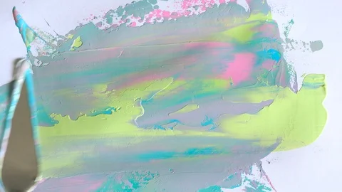 The process of mixing and drawing with a... | Stock Video | Pond5