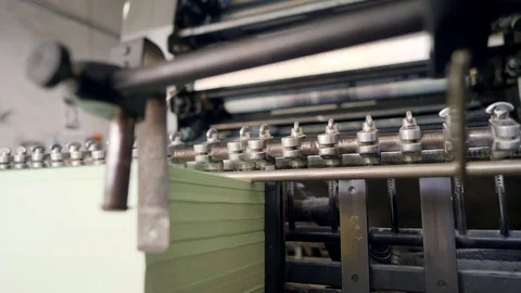 Process of Offset Print on Vintage Old P... | Stock Video | Pond5