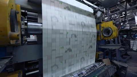 The process of producing wallpaper, prin... | Stock Video | Pond5
