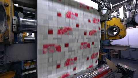 The process of producing wallpaper, prin... | Stock Video | Pond5