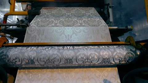The process of producing wallpaper, the ... | Stock Video | Pond5