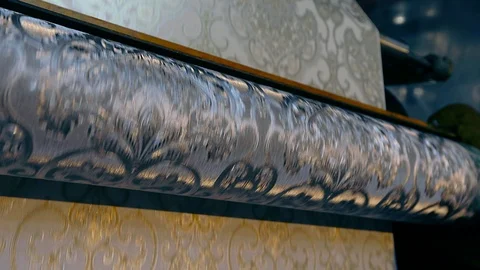 The process of producing wallpaper, the ... | Stock Video | Pond5